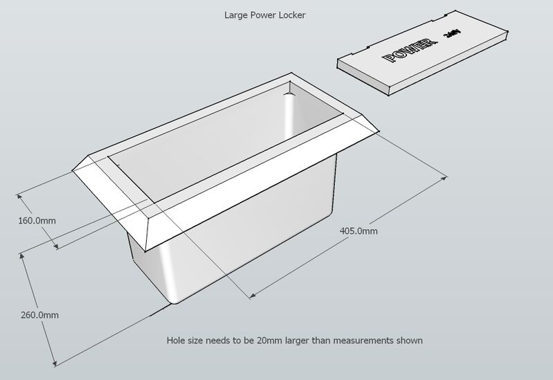 Buy Power Cable Locker 180 x 405 x 270mm by Unbranded online - RV Super ...